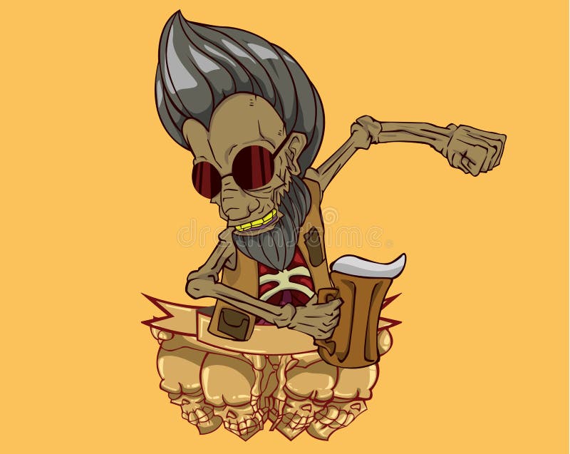 Zombie Dancing in Party and Drink Beer Vector. Stock Vector ...