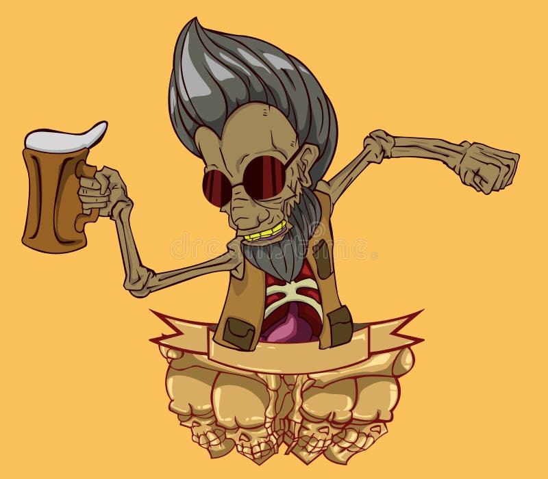 Zombie Dancing in Party and Drink Beer Vector. Stock Vector ...