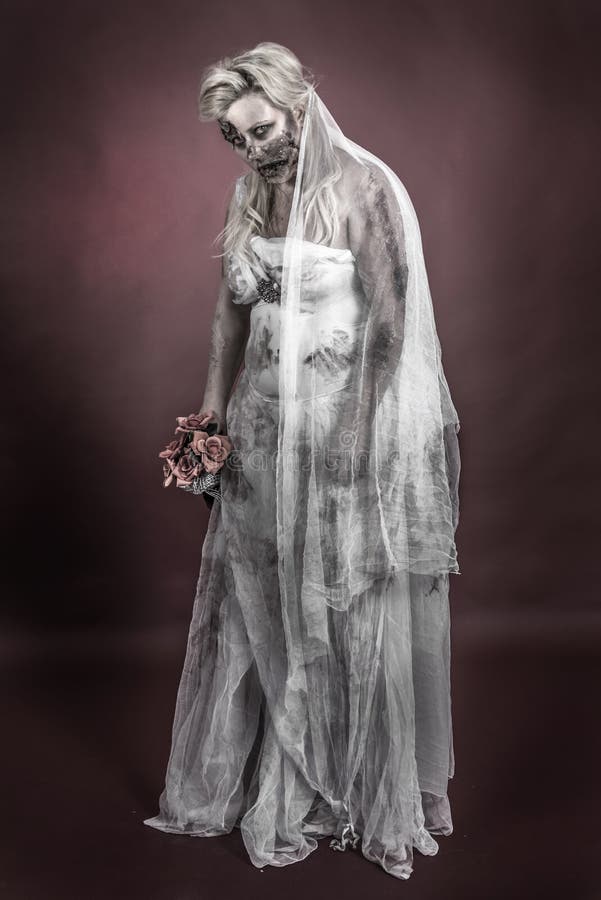 Zombie bride stock image. Image of devil, monster, fear - 30145503