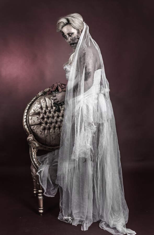 Zombie bride stock photo. Image of horror, holiday, female - 30145592