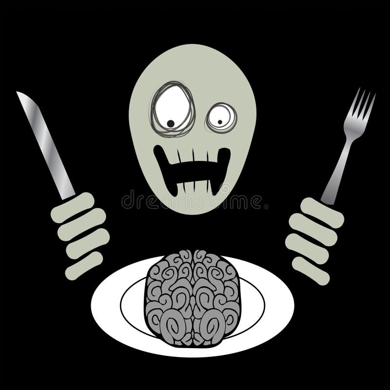 Zombie Eating Brain Stock Illustrations – 51 Zombie Eating Brain Stock ...