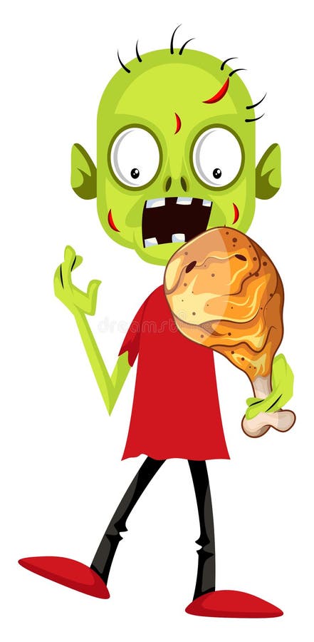 Zombie is Eating Brains Icon, Cartoon Style Stock Vector - Illustration ...