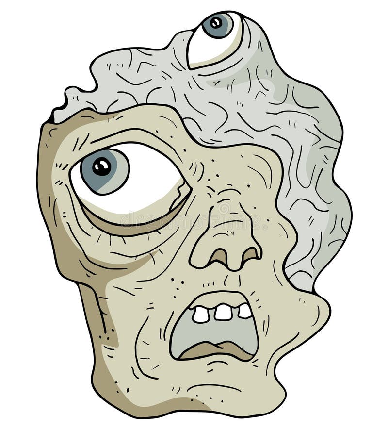 Zombie face draw stock illustration. Illustration of horror - 83718530