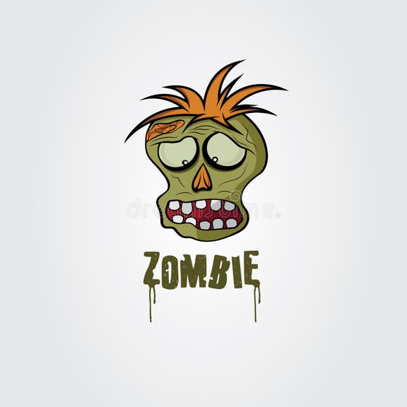 Zombie Face Vector Design Template Stock Vector - Illustration of ...