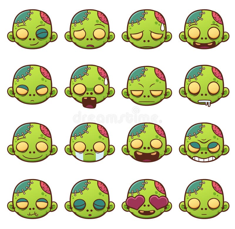 Zombie face stock vector. Illustration of death, grasping - 42525599