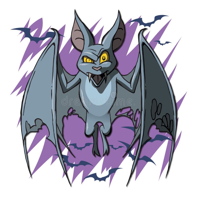 Zombie Halloween Bat Isolated Stock Illustration - Illustration of ...