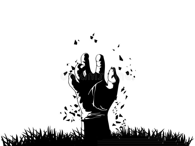 Zombie hand stock vector. Illustration of fall, funeral - 27150251