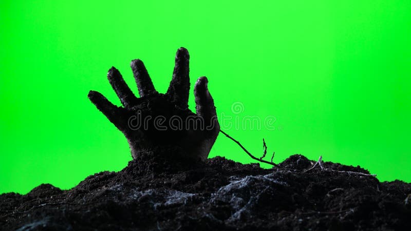 Undead Green Zombie Walking in Grabbing Pose. Stock Video - Video of ...