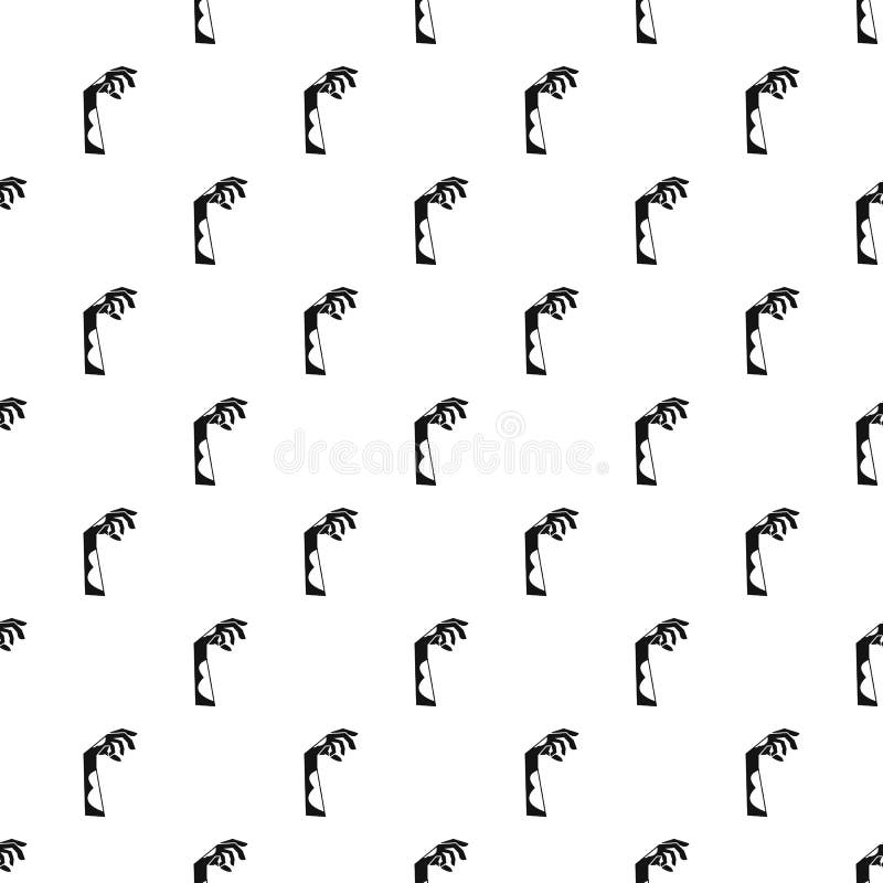 Zombie Hand Pattern, Simple Style Stock Vector - Illustration of create ...