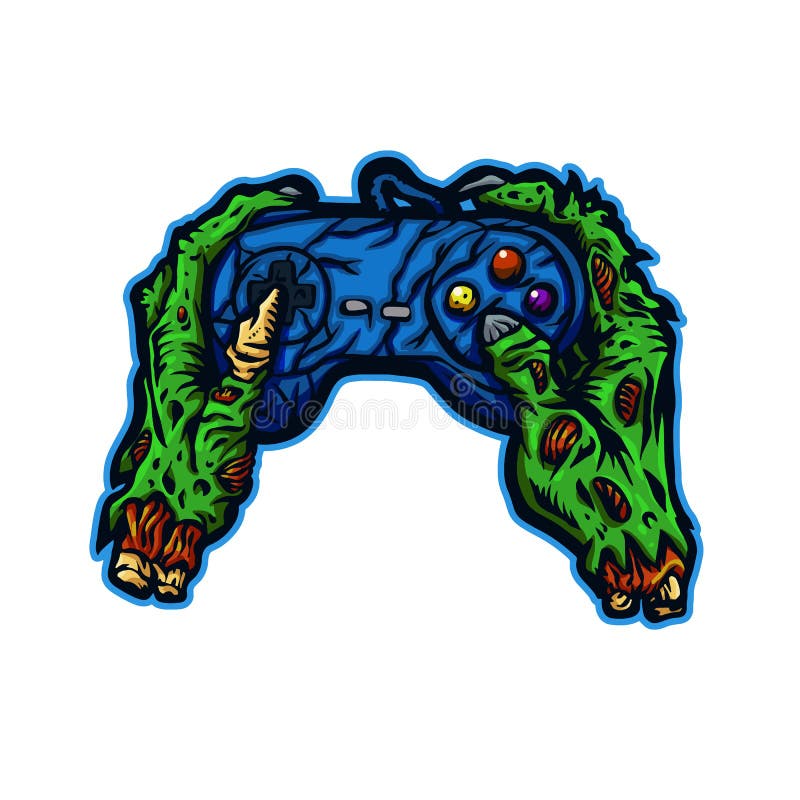 Zombie Hand Playing Video Game Stock Vector - Illustration of graphic ...