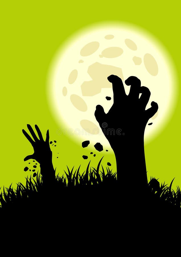 Set of Zombie Hands for Halloween Party. Vector Illustration Stock ...