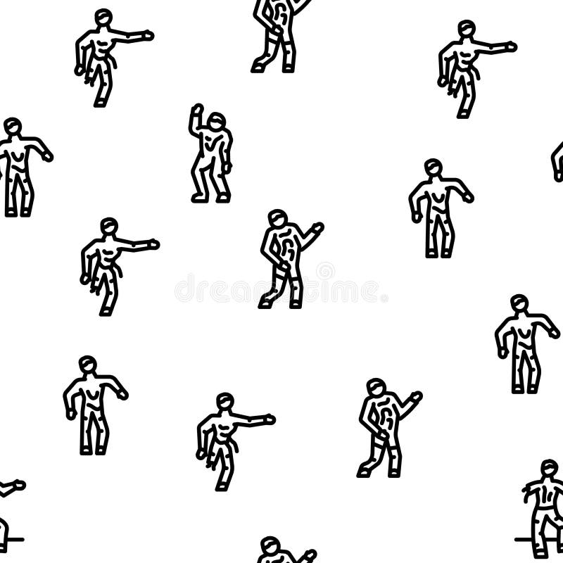 Zombie Horror Dead Monster Vector Seamless Pattern Stock Vector ...