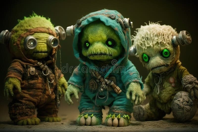 Zombie Humanoid Aliens Teddy Bears, Created with Generative AI ...