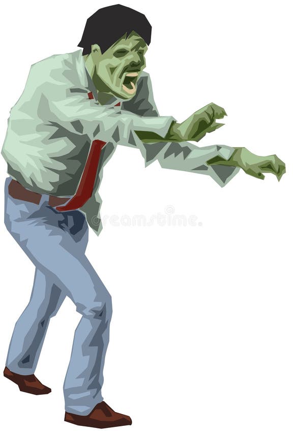 Hungry Green Zombie Vector Office Stock Illustrations – 1 Hungry Green ...