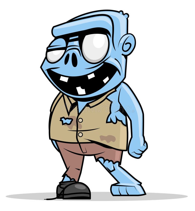 Standing zombie stock vector. Illustration of vector - 45632476
