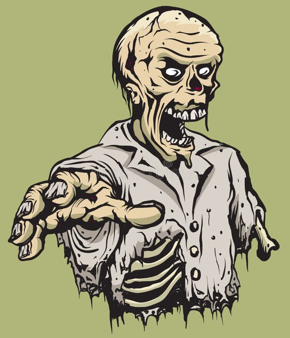 Zombie stock vector. Illustration of crawling, scar, guts - 49002653