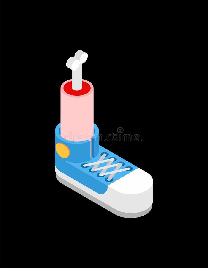 Zombie Leg Isolated. Foot Bone Vector Illustration Stock Vector ...