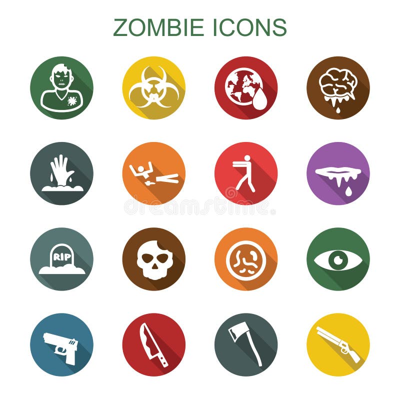 Zombie icons stock vector. Illustration of halloween - 44377405