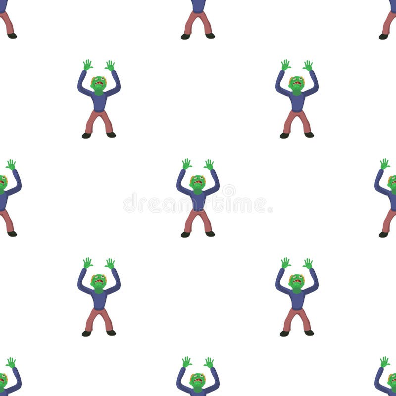 Zombie Looks Up Pattern Seamless Vector Stock Vector - Illustration of ...