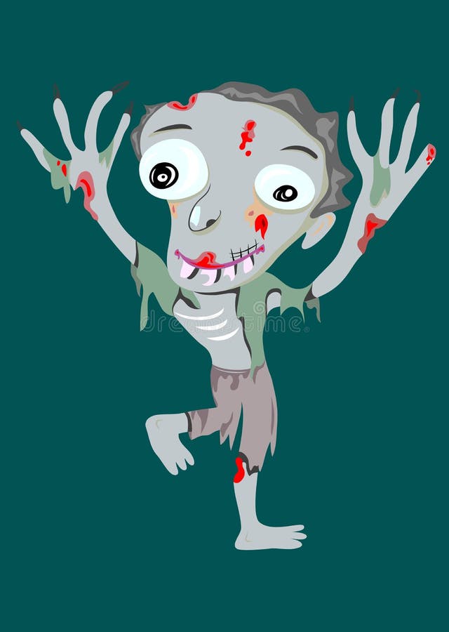 Zombie man stock vector. Illustration of zombie, graphic - 43029954