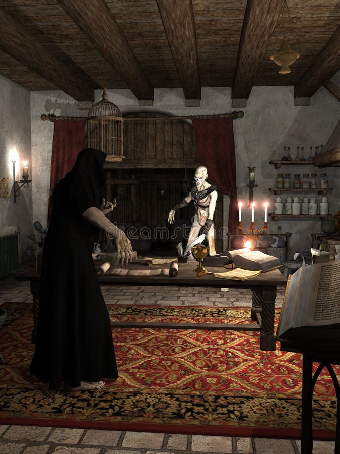 Vampire monster in swamp stock illustration. Illustration of vampire ...