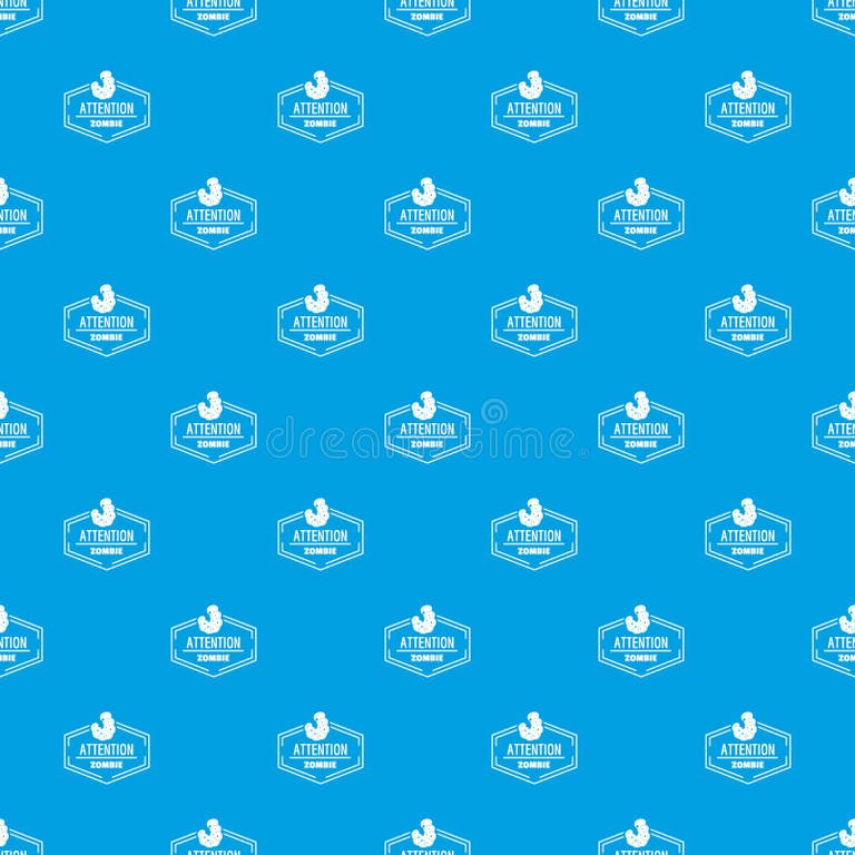 Zombie Pattern Vector Seamless Blue Stock Vector - Illustration of bite ...