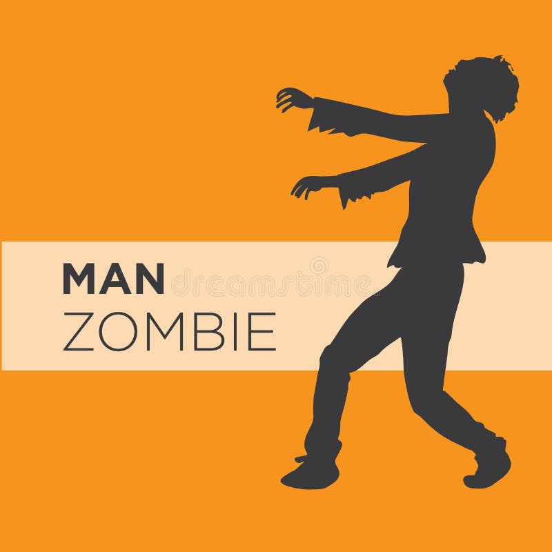 Zombie Silhouette Side View Images Stock Vector - Illustration of ...