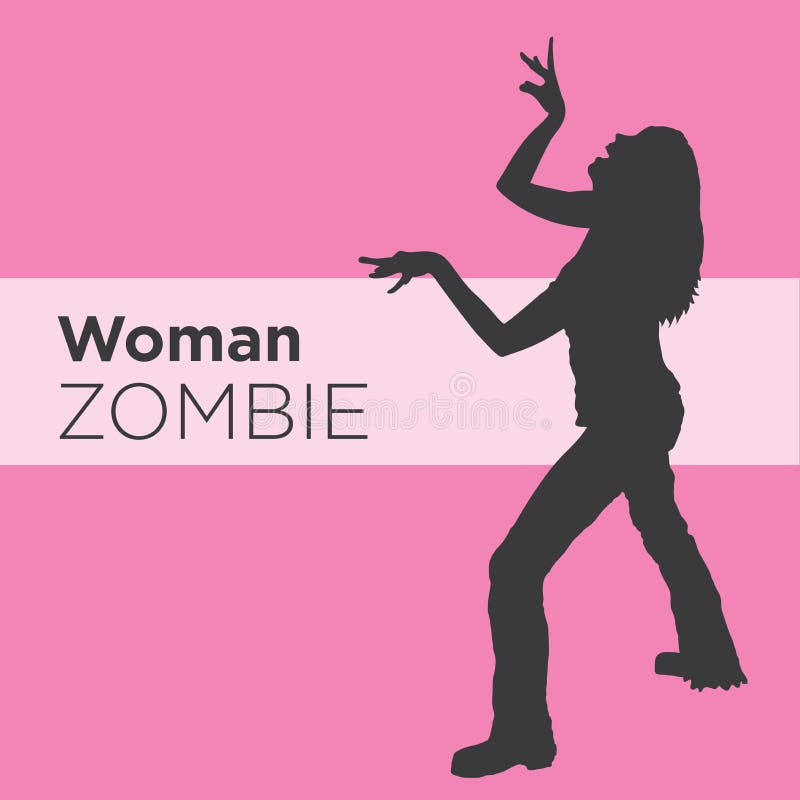 Zombie Silhouette Side View Images Stock Vector - Illustration of dead ...