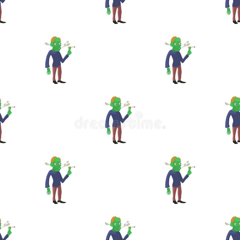Zombie Smokes Pattern Seamless Vector Stock Vector - Illustration of ...
