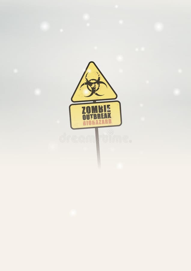 Zombie. Warning Sign. Hand Drawn. Vector Stock Vector - Illustration of ...