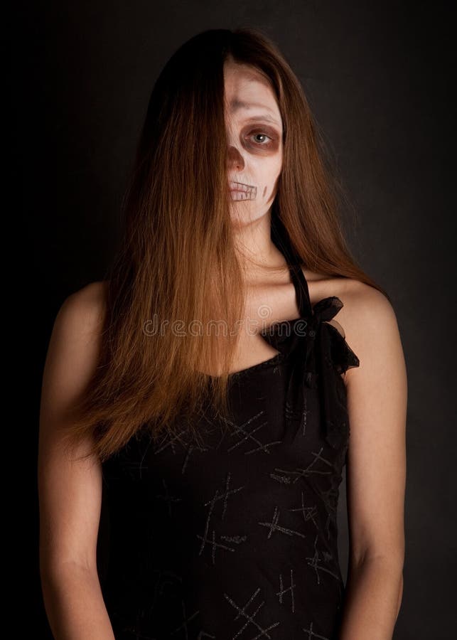 Zombie Woman Looking To the Camera Stock Photo - Image of spooky ...