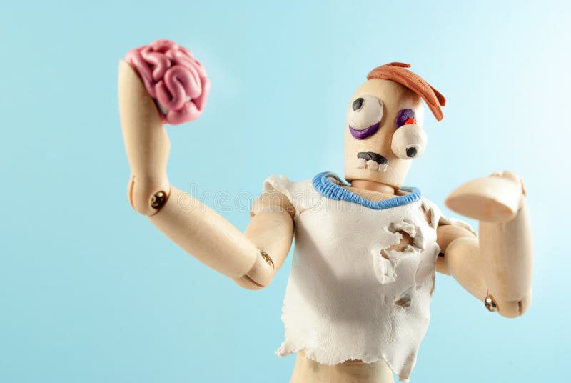 Zombie wooden dummy. stock image. Image of sick, wooden - 67382505