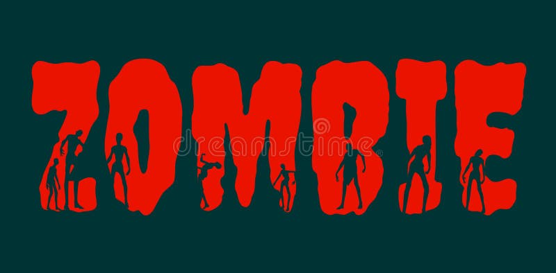 Word and Silhouettes on Them Stock Vector - Illustration of creature ...