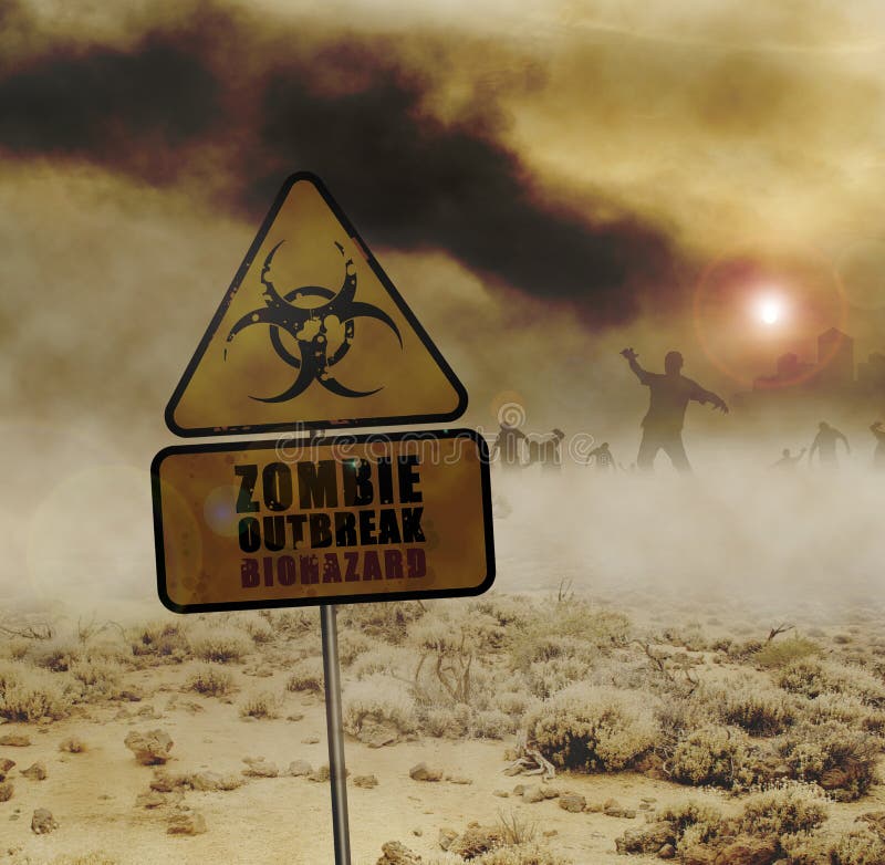 Zombies desert sign stock illustration. Illustration of spooky - 44332113