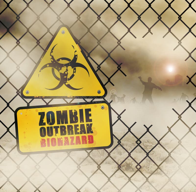 Zombies fence stock image. Image of design, approaching - 44389009