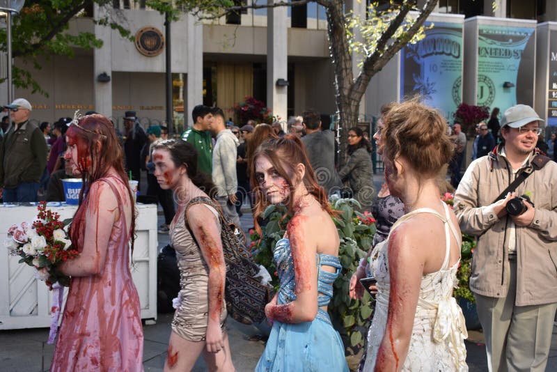 Zombies Heading To the Prom Editorial Photo - Image of prom, makeup ...