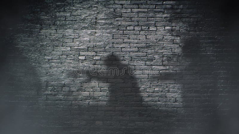 Zombies Marching Shadows on a Brick Wall 4K Loop Stock Footage - Video ...