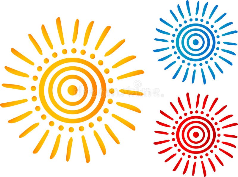 Zon vector illustratie. Illustration of illustratie, pictogram - 7145495