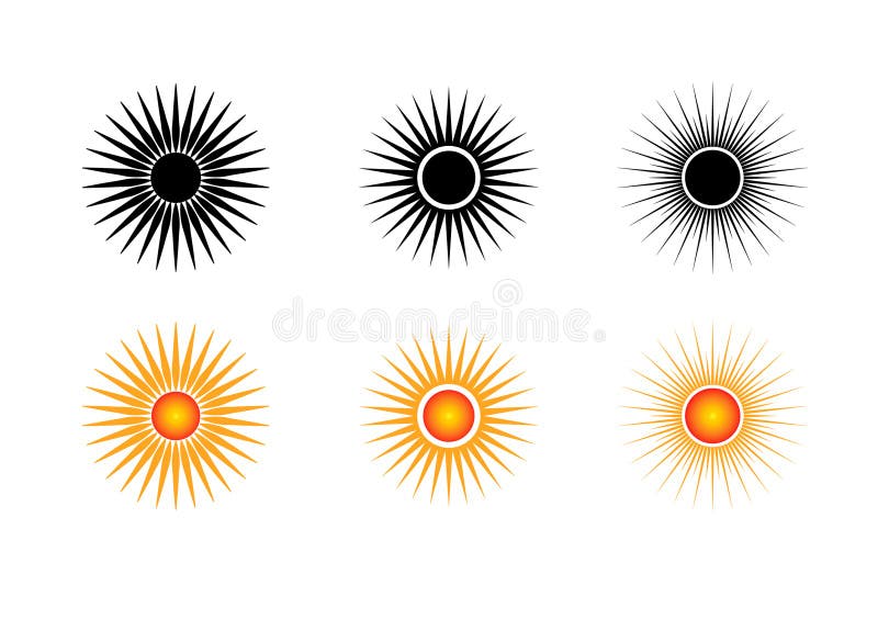 Zon clipart pictogram stock illustratie. Illustration of illustraties ...