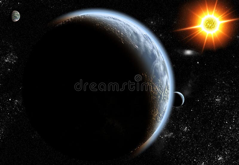Zon en planeten stock afbeelding. Image of ozon, bestemmingen - 28925923