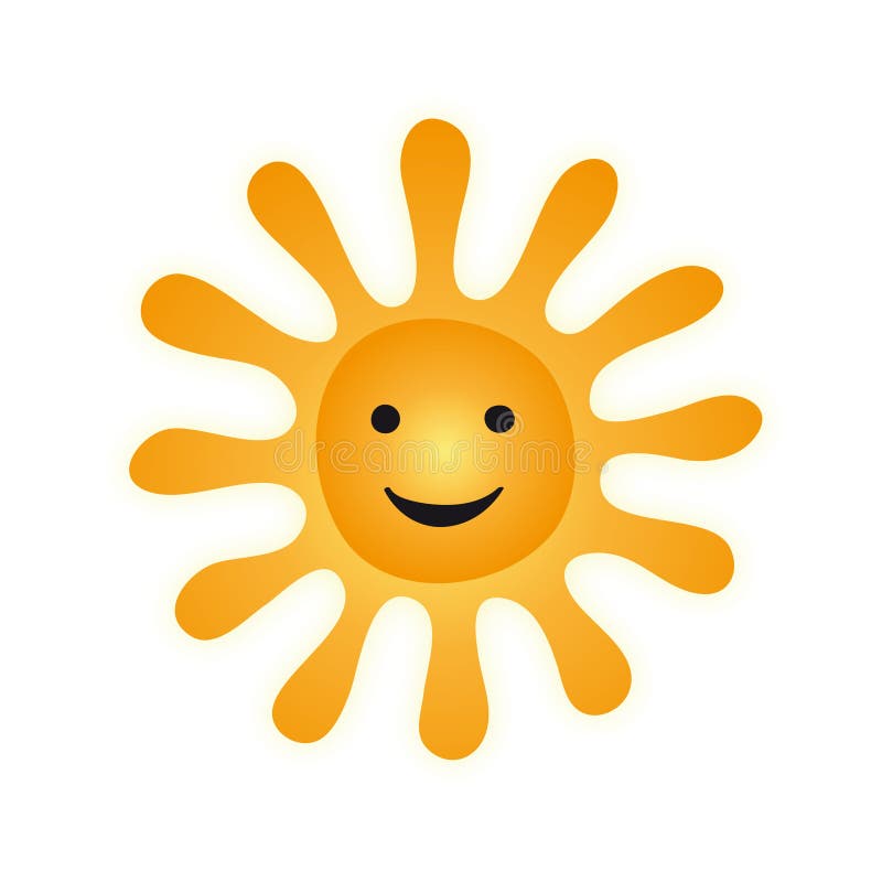 Zon vector illustratie. Illustration of heet, leuk, beeldverhaal - 8354548
