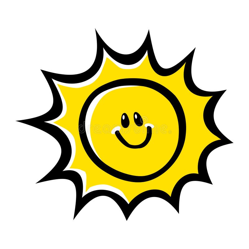 Zon vectorpictogram vector illustratie. Illustration of vector - 57879313