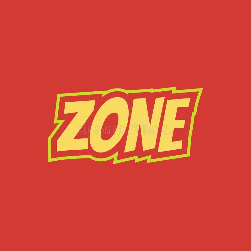 Zone Wordmark Logo Graphic Design Stock Vector - Illustration of label ...