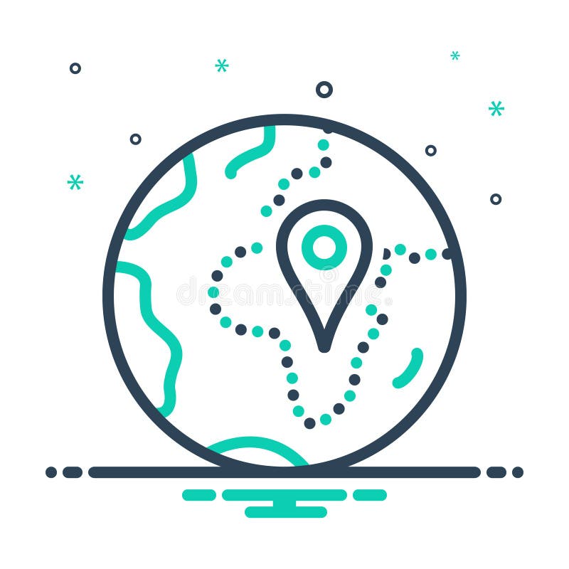 Mix Icon for Zone, Area and Region Stock Vector - Illustration of ...