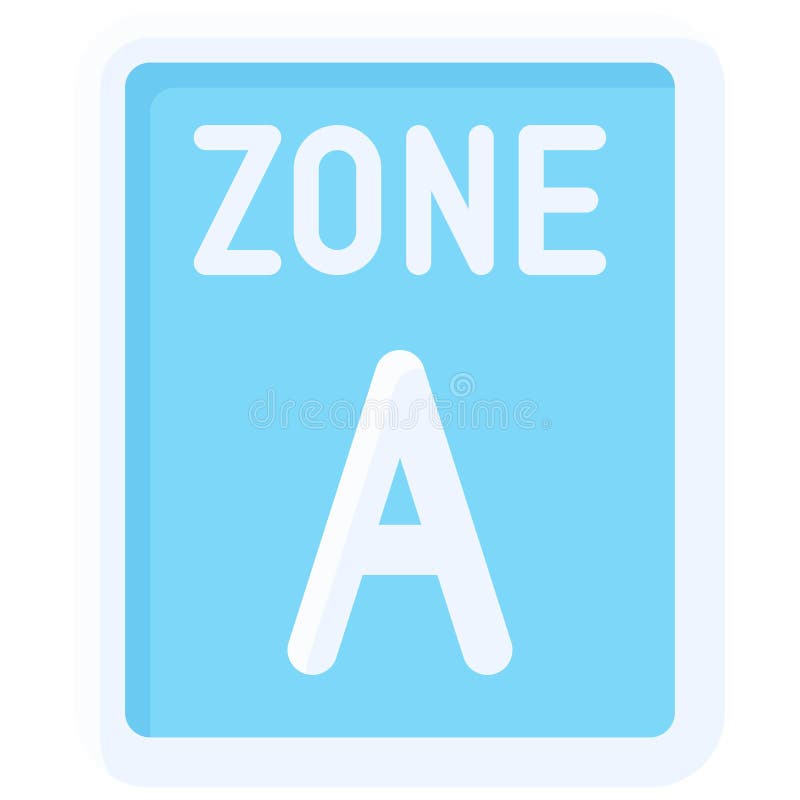 Zone a Sign Icon, Parking Lot Related Vector Stock Vector ...
