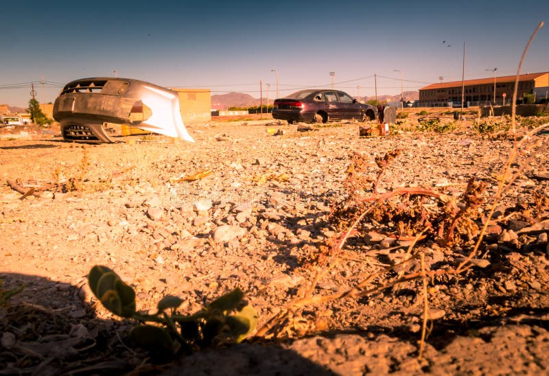 Zone of War, Abandoned Area Stock Photo - Image of desert, middle: 96962774