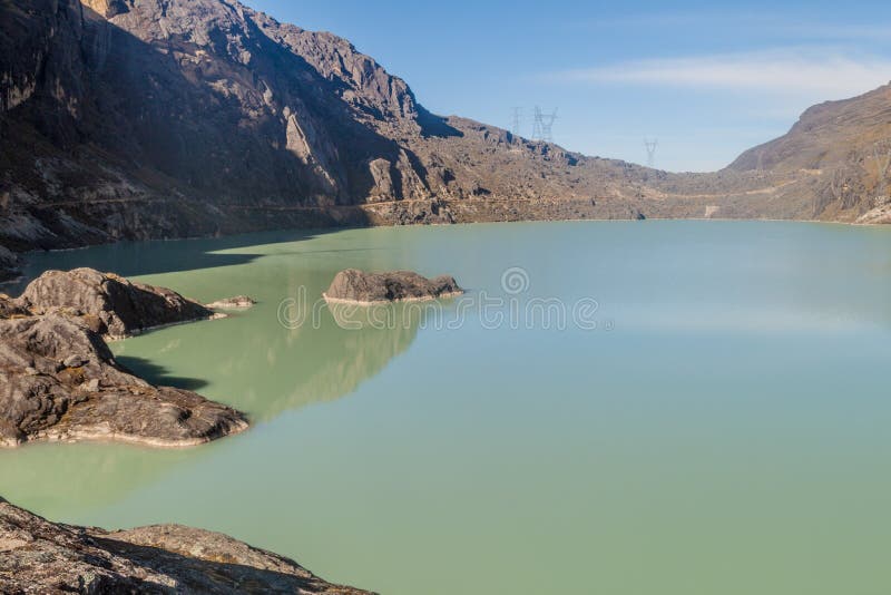 Zongo dam in Bolivia stock image. Image of potosi, hydropower - 131843781
