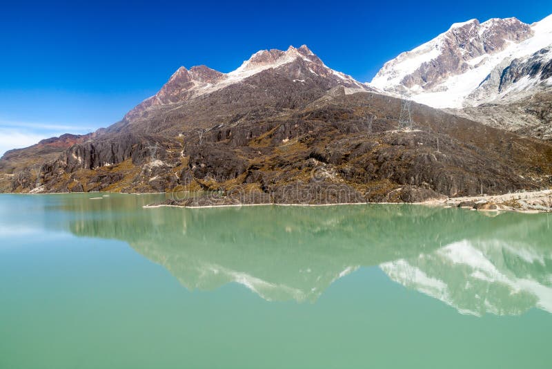 Zongo dam in Bolivia stock image. Image of potosi, hydropower - 131843781
