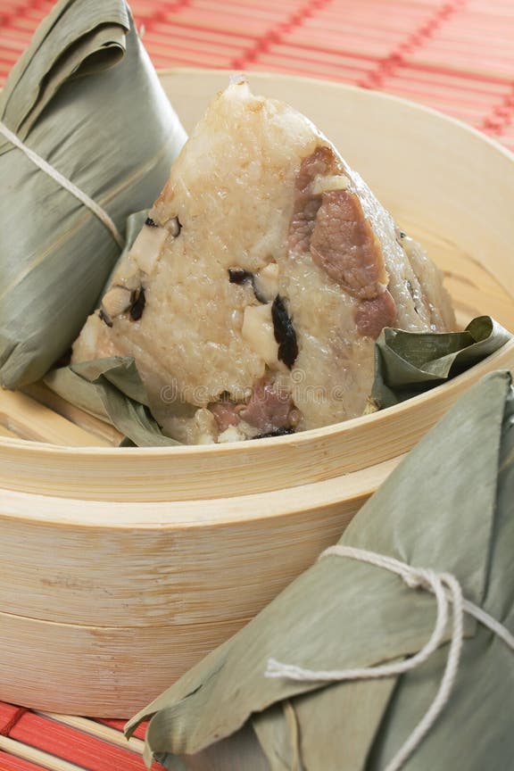 Zongzi (Sticky Rice) stock image. Image of tamales, twine - 14296765