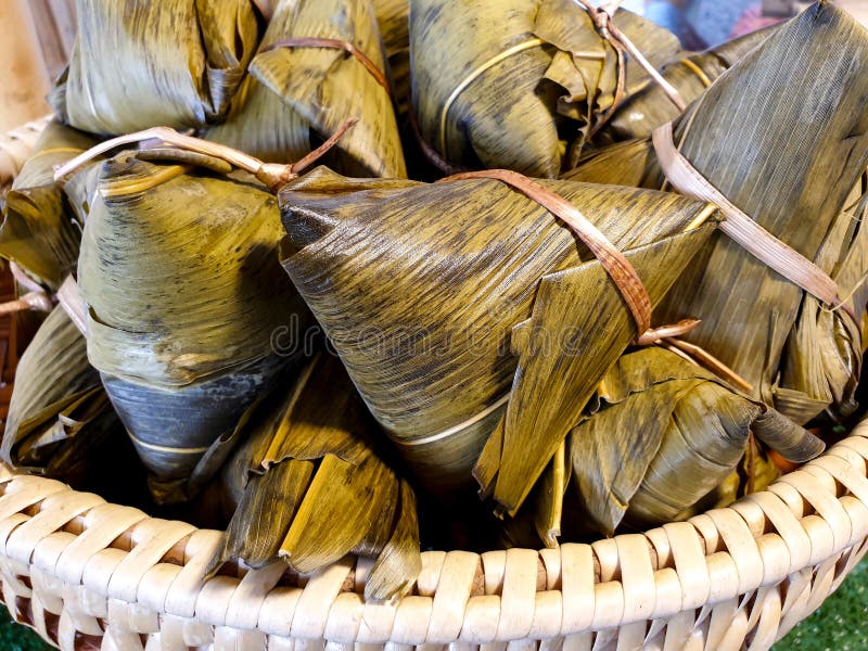 Chinese Sticky Rice Dumpling Stock Photo - Image of dimsum, hong: 30569448